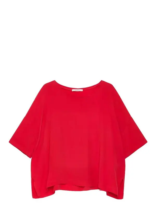 Malìparmi Flounce Crepe T-shirt - Red