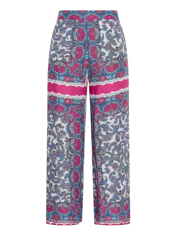 Malìparmi Paisley Print Trousers - Blue