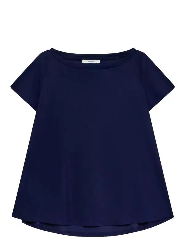 Malìparmi Boat-neck A-line T-shirt - Blue