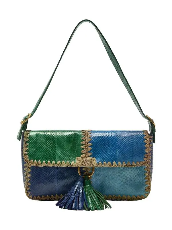 Malìparmi Patchwork Shoulder Bag - Blue