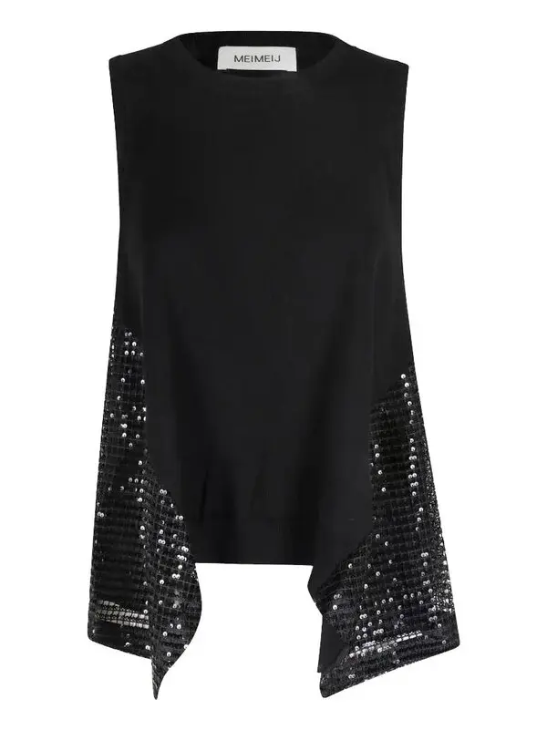 MEIMEIJ Sequin-embellished Top - Black