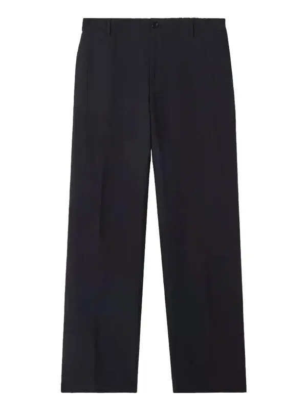 Burberry Cotton Linen Tailored Trousers - Blue