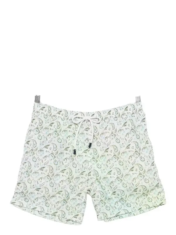 BARBA NAPOLI Paisley-print Swim Shorts - White