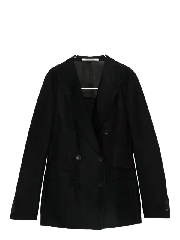 Tagliatore Textured Double-breasted Blazer - Black
