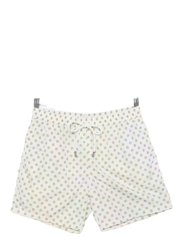 BARBA NAPOLI Floral-print Swim Shorts - Neutrals