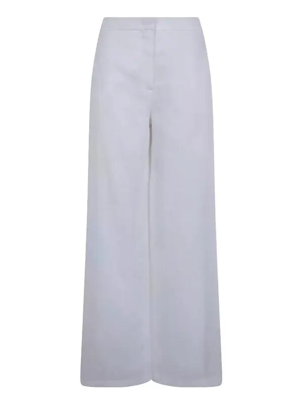 Max Mara Wide-leg Linen Trousers - White