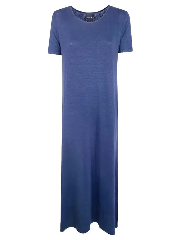 ANNE CLAIRE Short-sleeved Maxi Dress - Blue