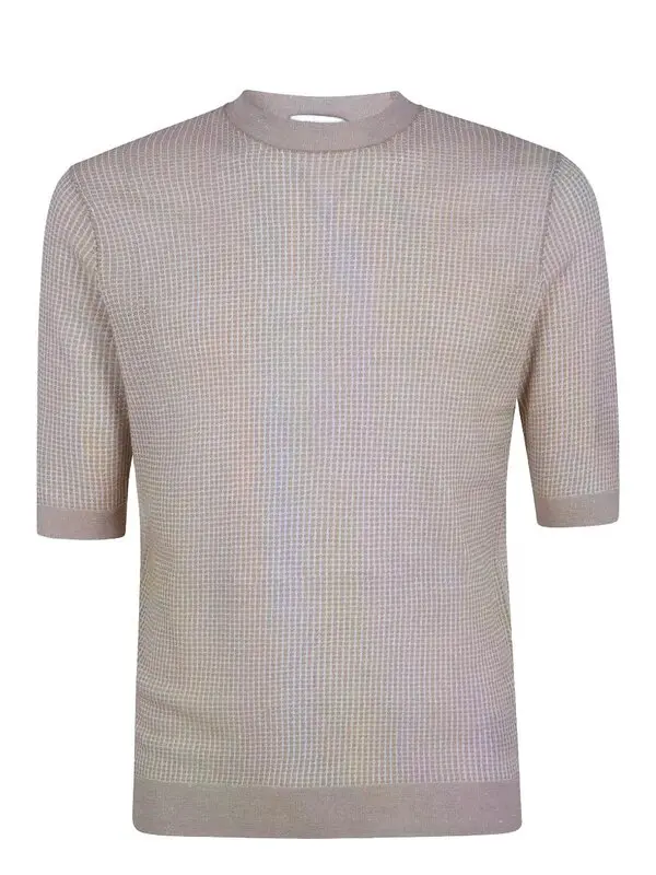 BALLANTYNE Waffle-knit Cotton T-shirt - Neutrals