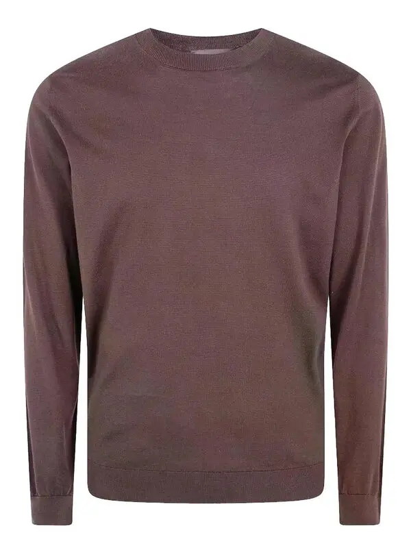 FILIPPO DE LAURENTIIS Fine-knit Long-sleeved Sweater - Brown
