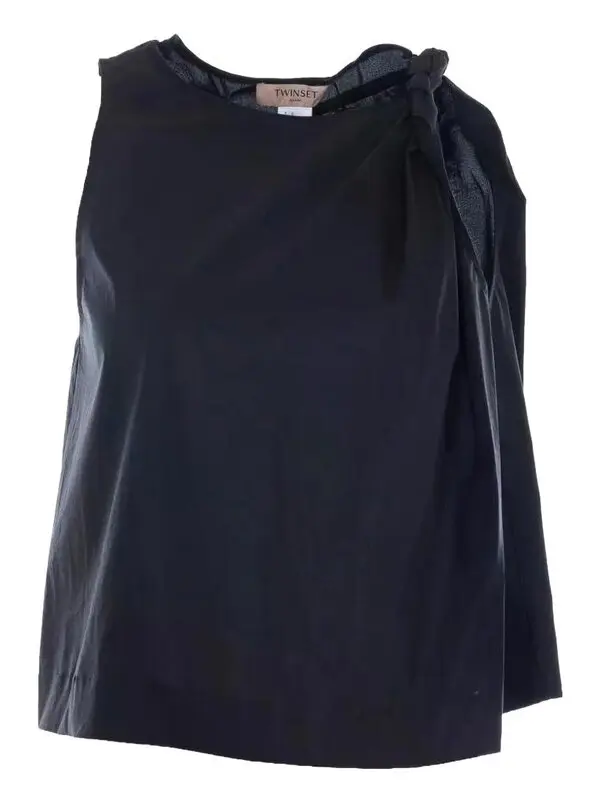 TWINSET Knot-detail Draped Top - Blue