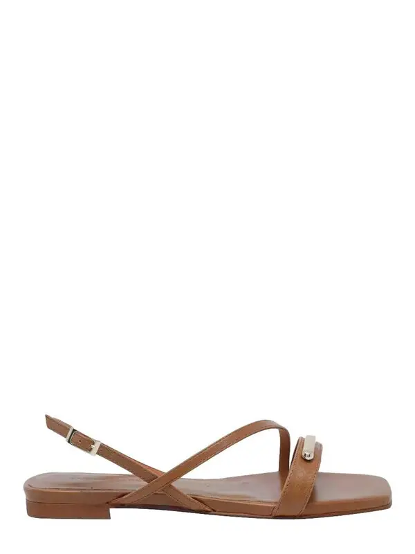 ANGEL ALARCON Greta Square-toe Sandals - Brown