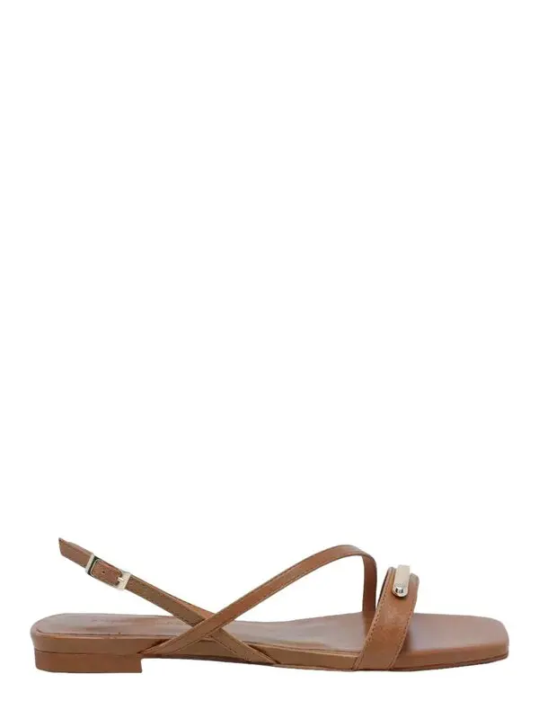 ANGEL ALARCON Greta Square-toe Sandals - Brown