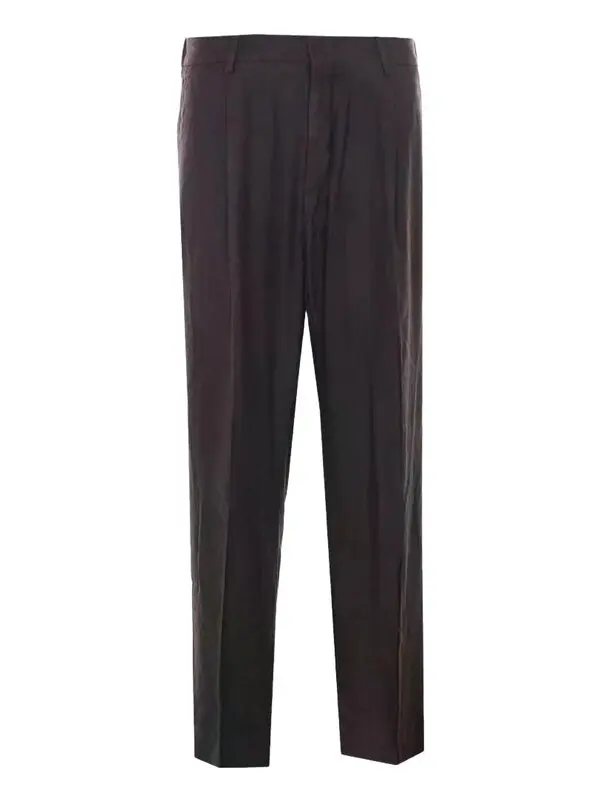 Nn07 Pleat-detail Trousers - Brown