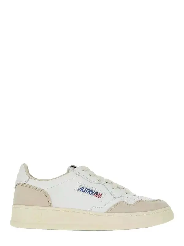 AUTRY Medalist Suede-panel Sneakers - White