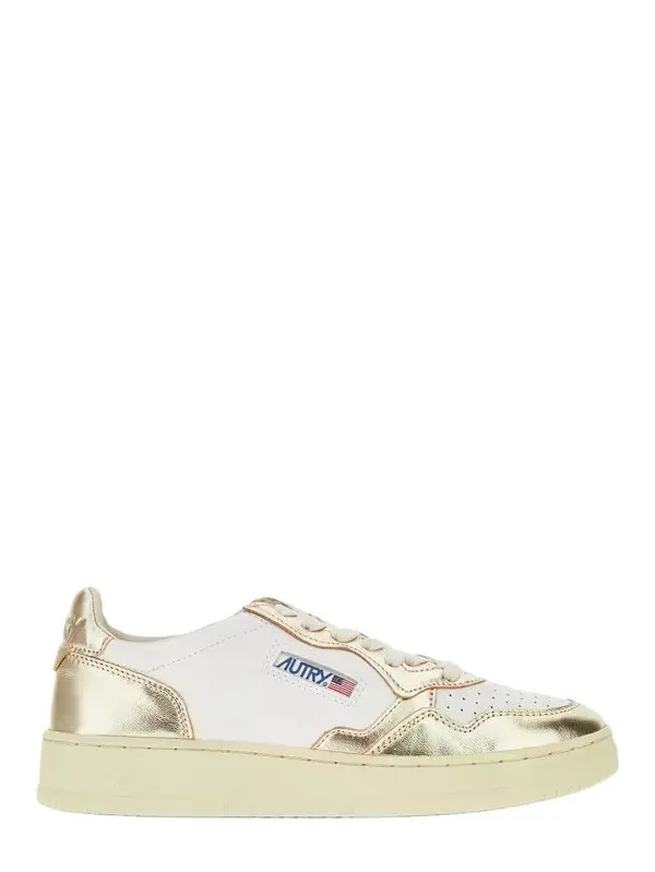 AUTRY Medalist Low Metallic-paneled Sneakers - White