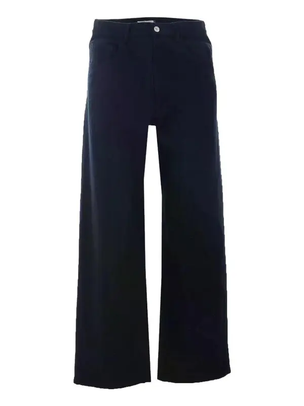 Auralee Silk Button Jeans - Black