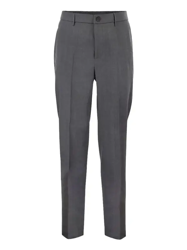 Peserico Tapered Tailored Trousers - Grey