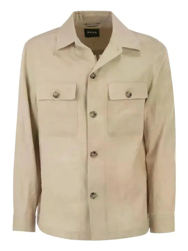 BOSS Patch-pocket Shirt Jacket - Neutrals