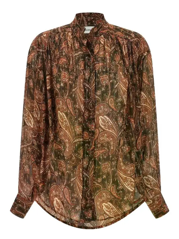 Andamane Rania Paisley-print Shirt - Brown