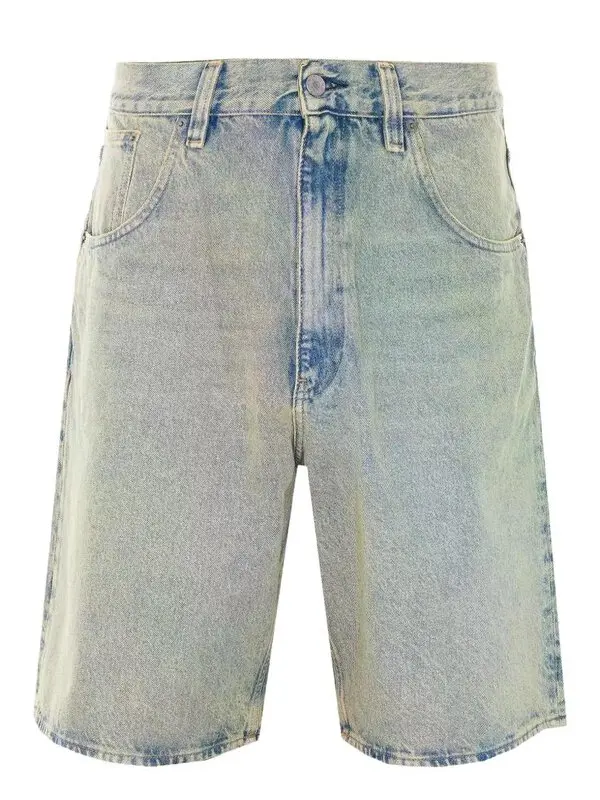 SUNFLOWER Buttoned Denim Shorts - Blue