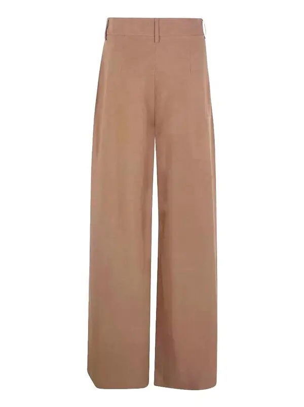 DRHOPE Pleated Wide-leg Trousers - Neutrals