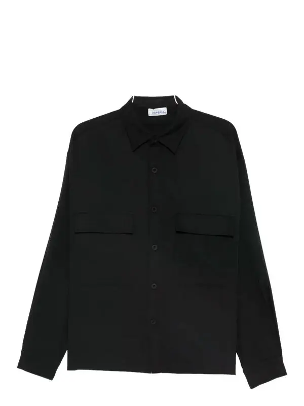 Imperial Flap-pocket Shirt Jacket - Black