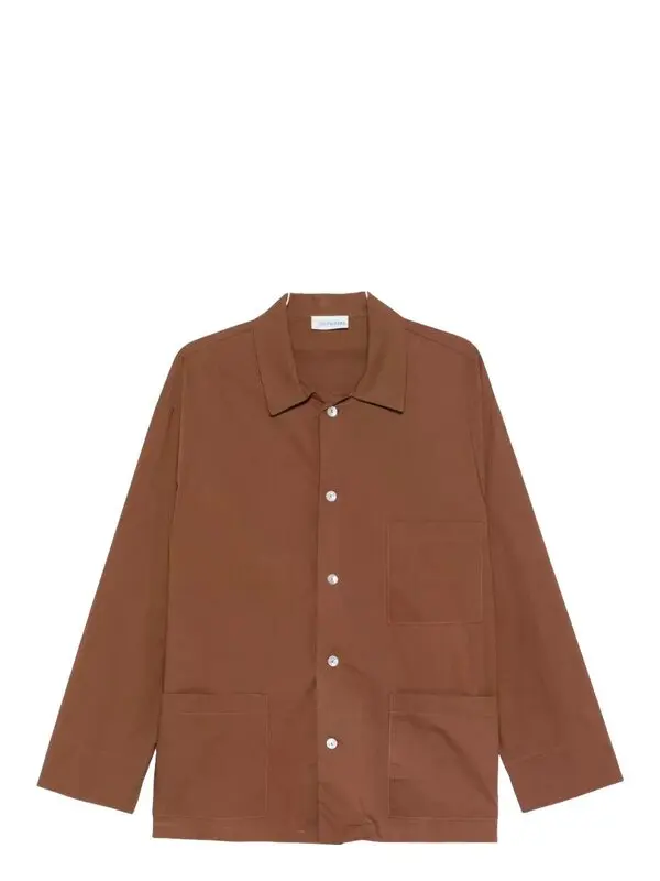 Imperial Patch-pocket Shirt Jacket - Brown