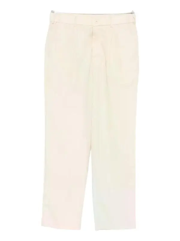 Imperial Pleated Straight Trousers - Neutrals