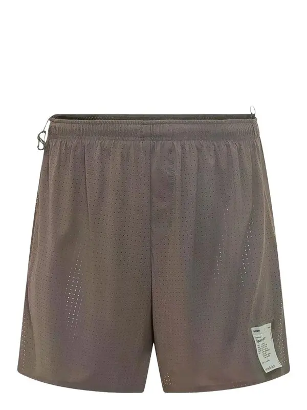 Satisfy Space-o Perforated Shorts - Brown