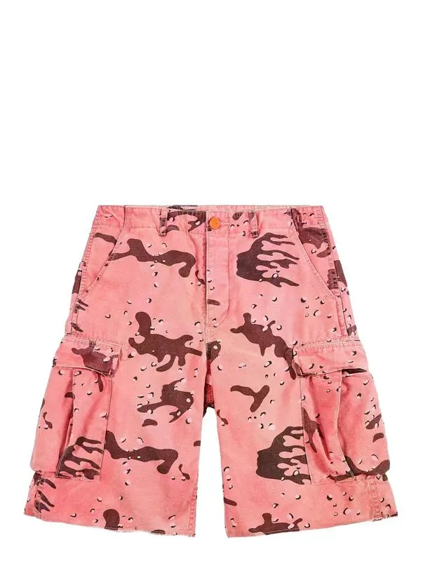 HELLSTAR Camouflage-print Cargo Shorts - Pink