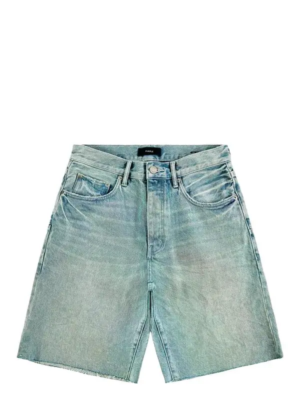 PURPLE BRAND Raw-hem Denim Shorts - Blue