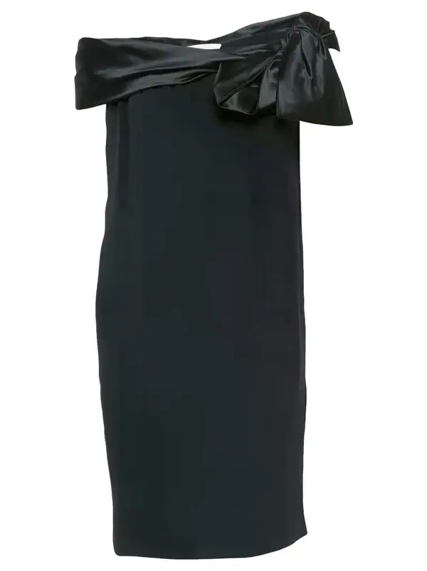 Valentino Garavani Silk Bow Dress - Black