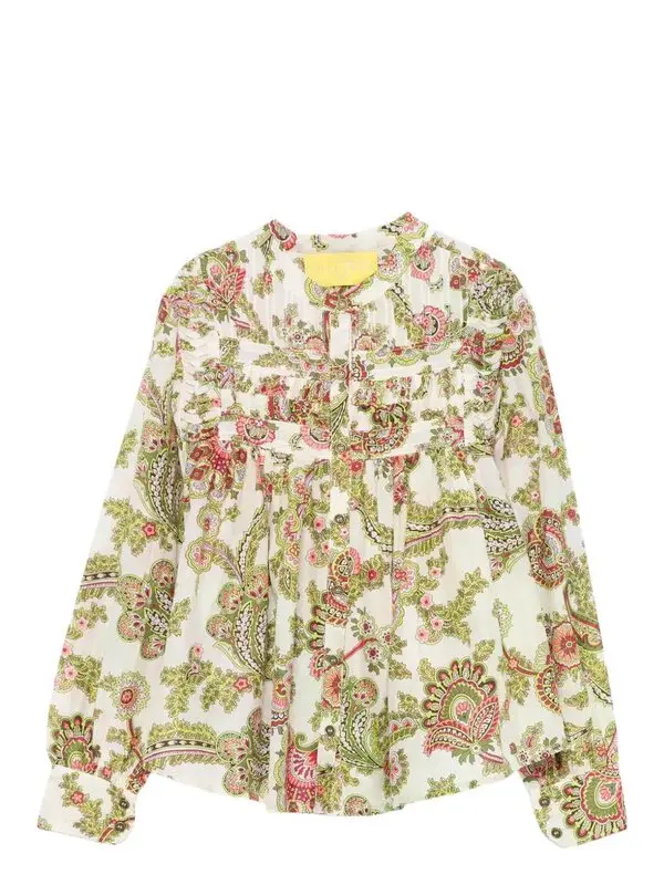 PHILIPPA 1970 Oriana Paisley-print Shirt - Neutrals