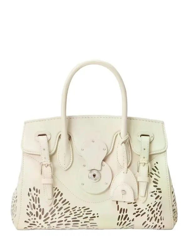 Ralph Lauren Soft Ricky 27 Laser-cut Tote Bag - White