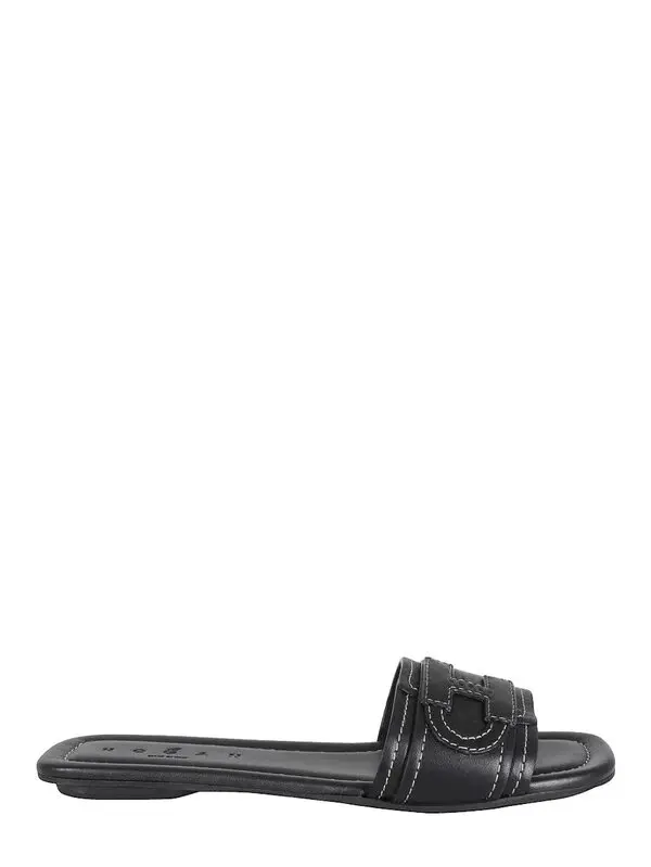 Hogan H685 H Logo Sandals - Black