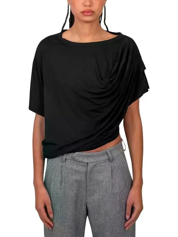 Gimaguas Daria Draped Top - Black