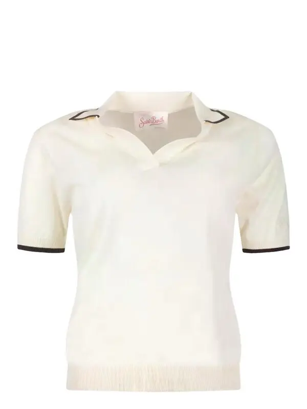 MC2 SAINT BARTH Knitted Polo Top - Neutrals