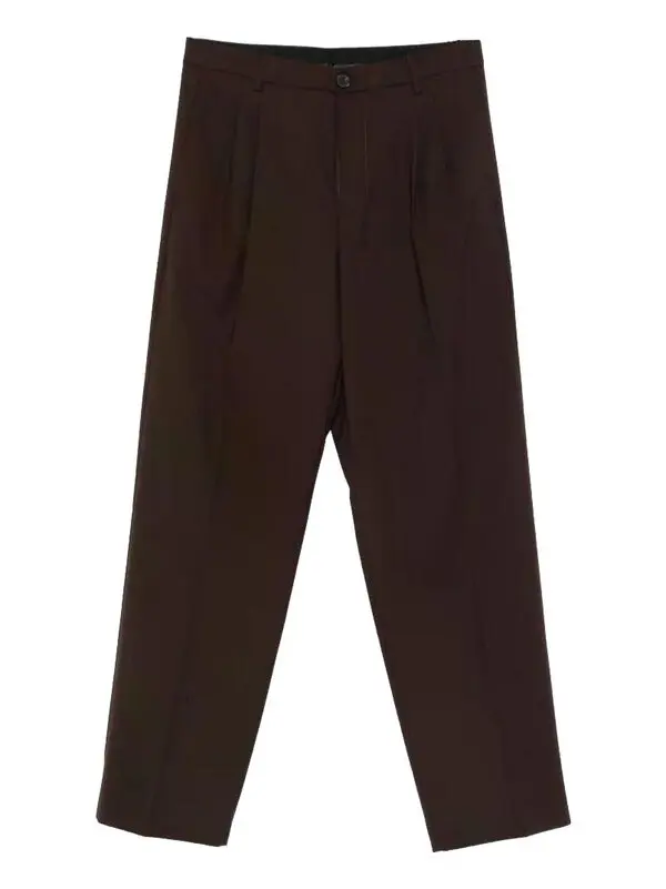 AMARANTO Pleated Tailored Trousers - Brown