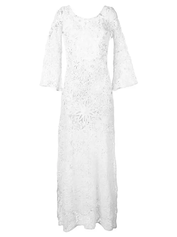 Anjuna Floral Embroidery Dress - White