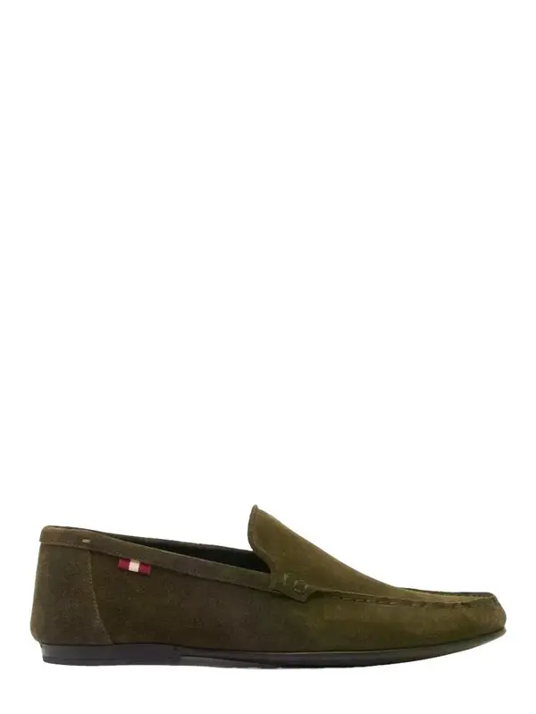 Bally Axony Suede Loafers - Green