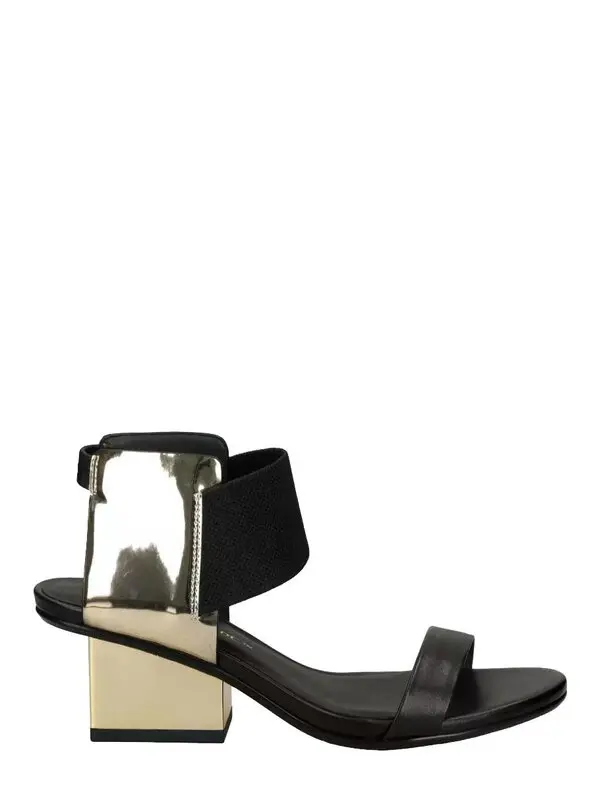 United Nude Raila Mid Metallic-effect Block-heel Sandals - Black