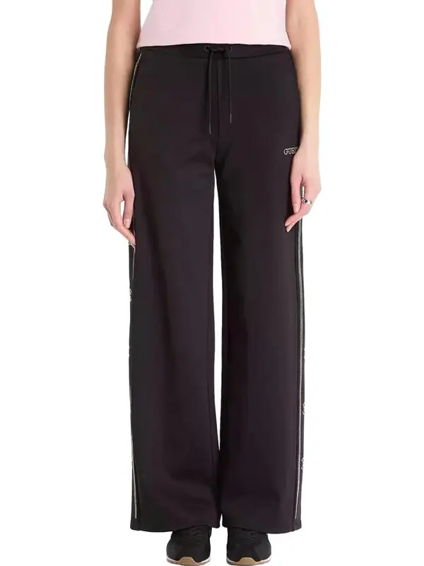 Guess Logo-embellished Track Pants - Black