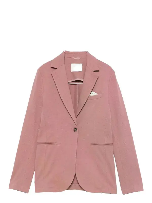 CIRCOLO 1901 Single-breasted Textured Blazer - Pink