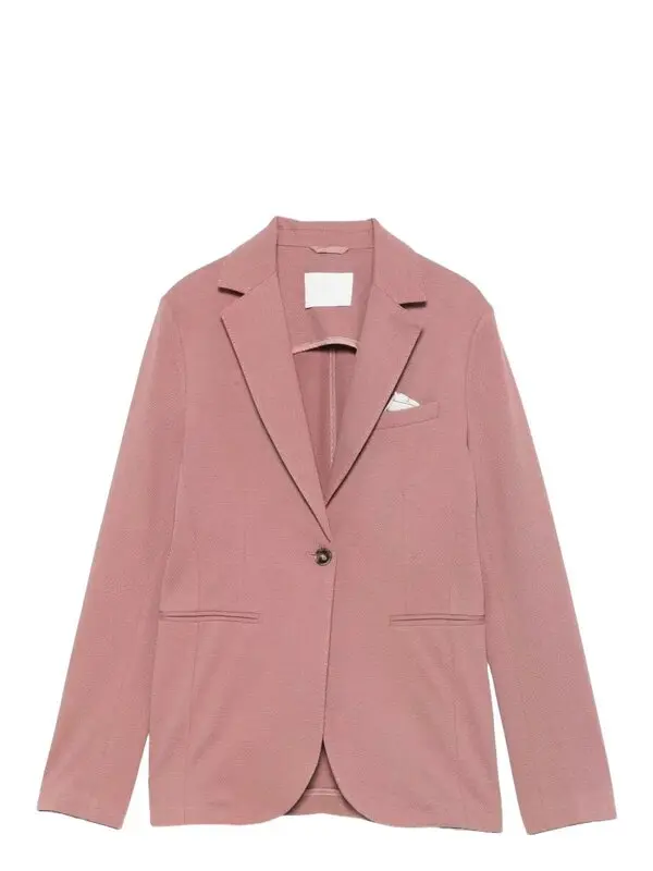 CIRCOLO 1901 Single-breasted Textured Blazer - Pink
