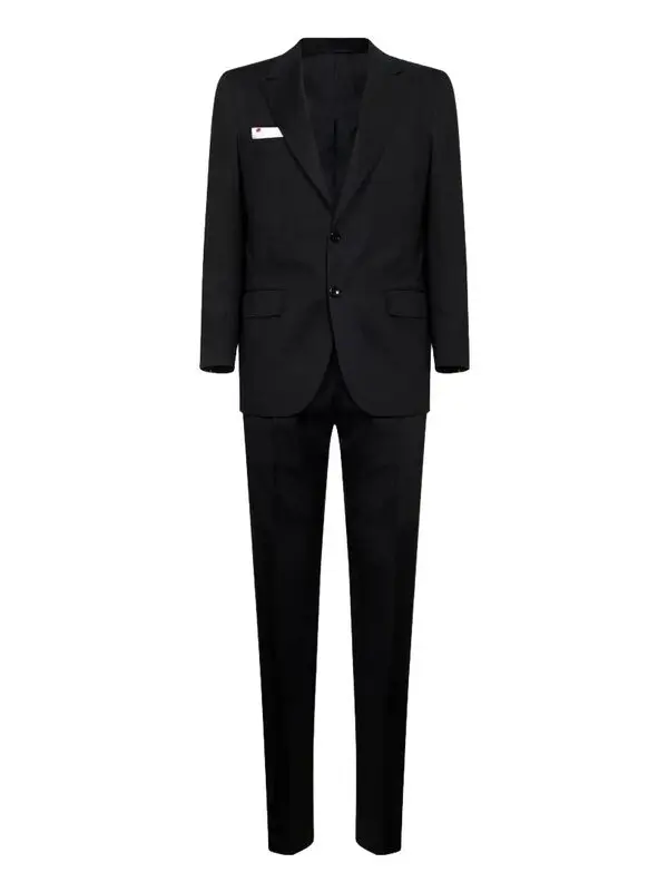 Kiton Single Breasted Suit - Black