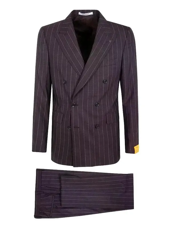 Tagliatore Pinstripe Double-breasted Suit - Grey