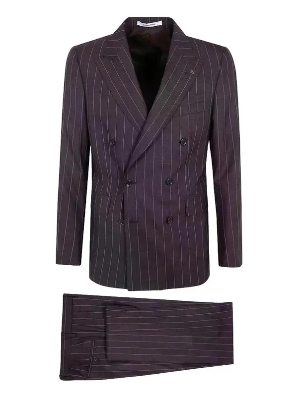 Tagliatore Pinstripe Double-breasted Suit - Grey
