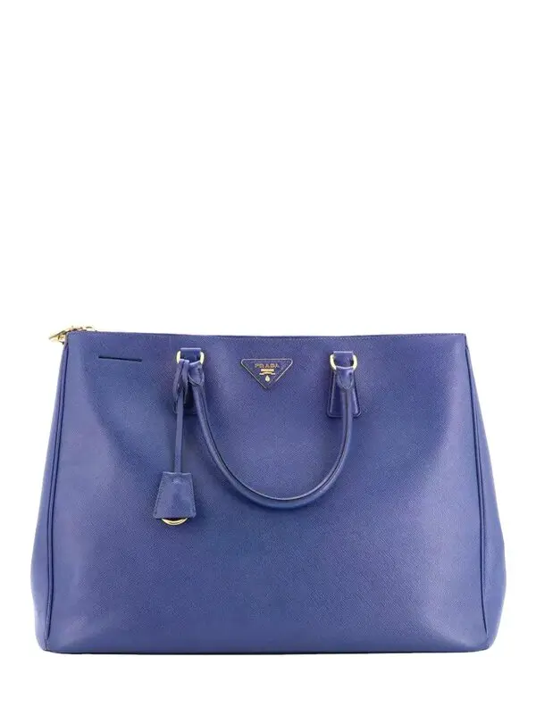 Prada Lux Saffiano Leather Xl Tote Bag - Blue