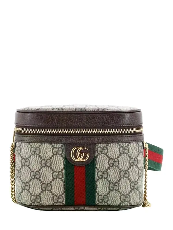 Gucci Ophidia Chain Gg Coated Canvas Small Belt Bag - Brown