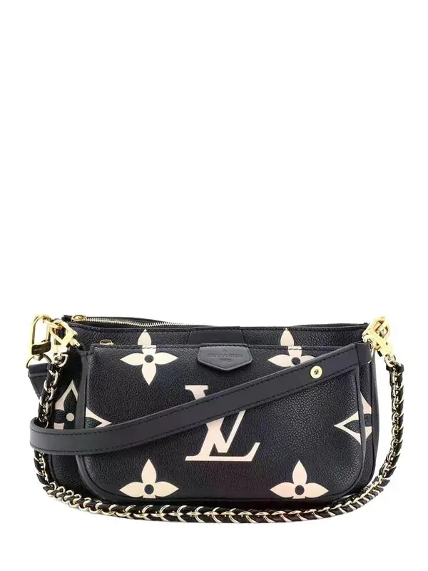 LOUIS VUITTON Multi Pochette Accessoires Bicolor Monogram Empreinte Giant - Black